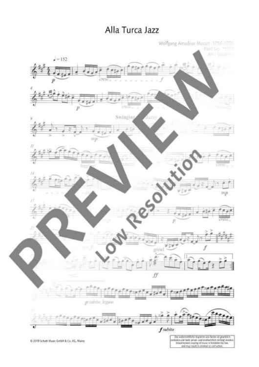 Alla Turca Jazz" Sheet Music for Alto Saxophone And Piano - Sheet Music Now