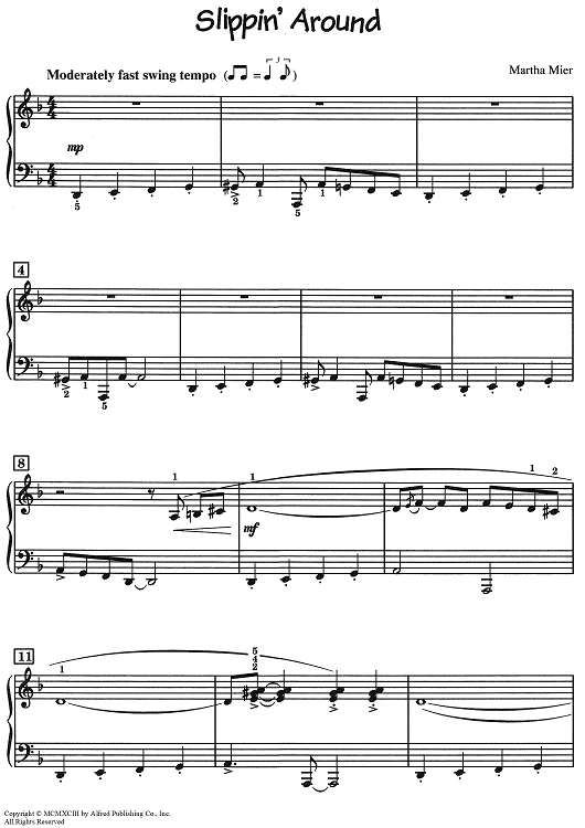 Slippin' Around" Sheet Music for Piano - Sheet Music Now