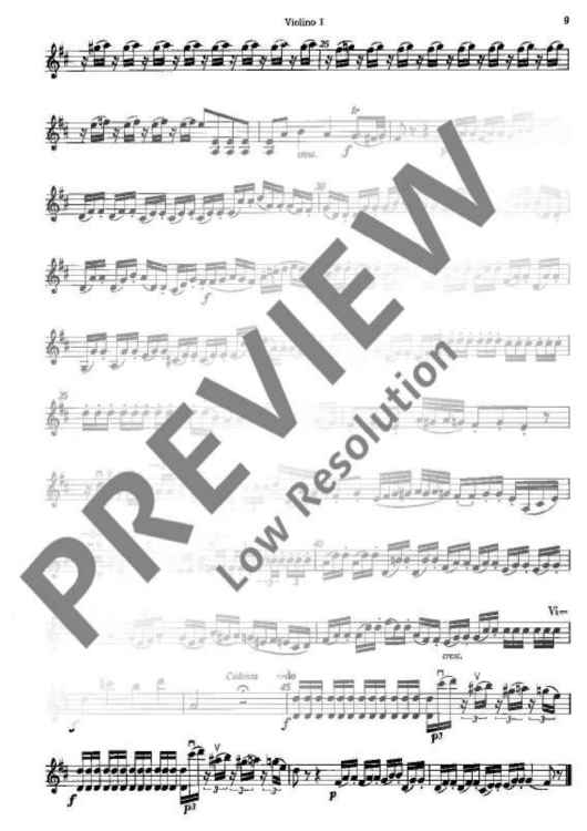 Concerto G Major - Violin I Rip." Sheet Music for Violin And Orchestra ...
