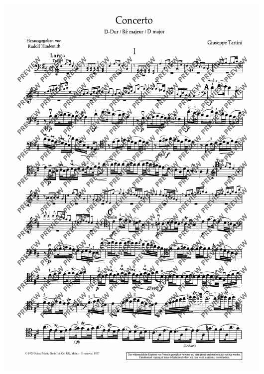 Concerto D Major - Piano Score and Solo Part" Sheet Music for Cello ...