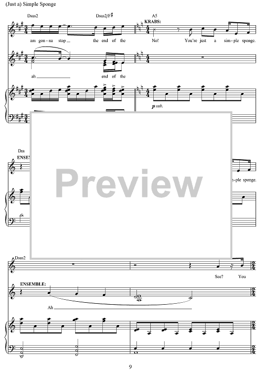 (Just a) Simple Sponge - from SpongeBob SquarePants: The Broadway Musi ...