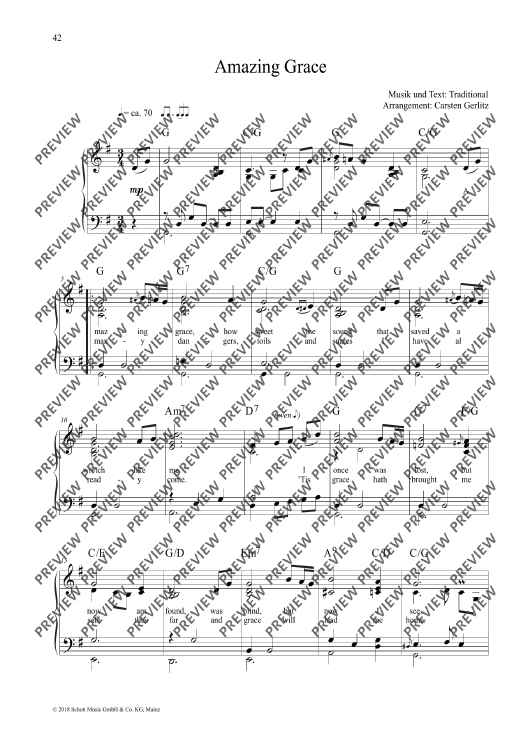 Amazing Grace" Sheet Music for Piano - Sheet Music Now