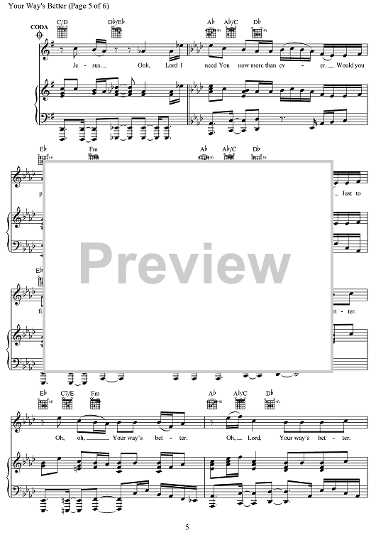 Your Way's Better" Sheet Music by Forrest Frank for Piano/Vocal/Chords ...