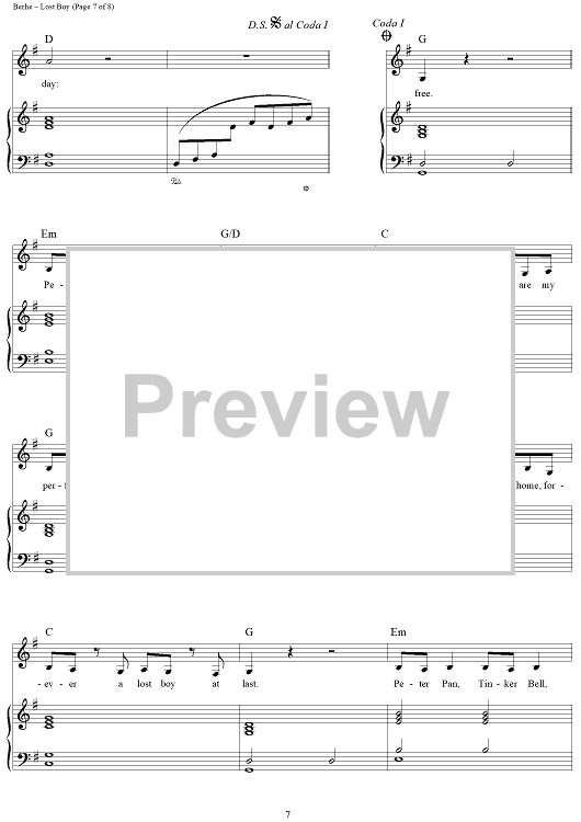Lost Boy" Sheet Music by Ruth B. for Piano/Vocal/Chords - Sheet Music Now