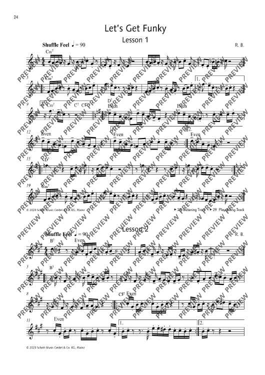 Total Funk Trumpet - Performing Score" Sheet Music for 1-2 Trumpets ...