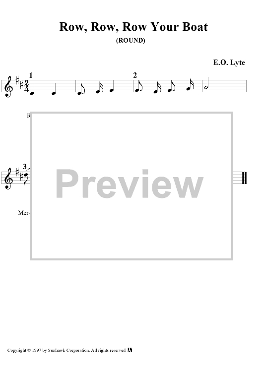 Row, Row, Row Your Boat" Sheet Music for Assorted Instruments - Sheet ...