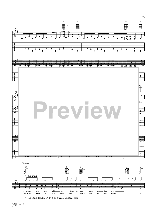 Onset" Sheet Music by Buckcherry for Guitar Tab/Vocal - Sheet Music Now