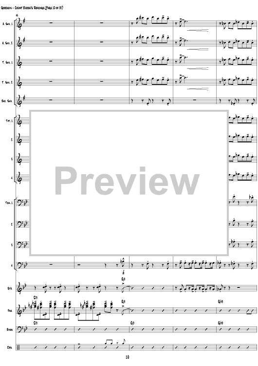 Count Bubba's Revenge - Score" Sheet Music by Gordon Goodwin's Big Phat ...