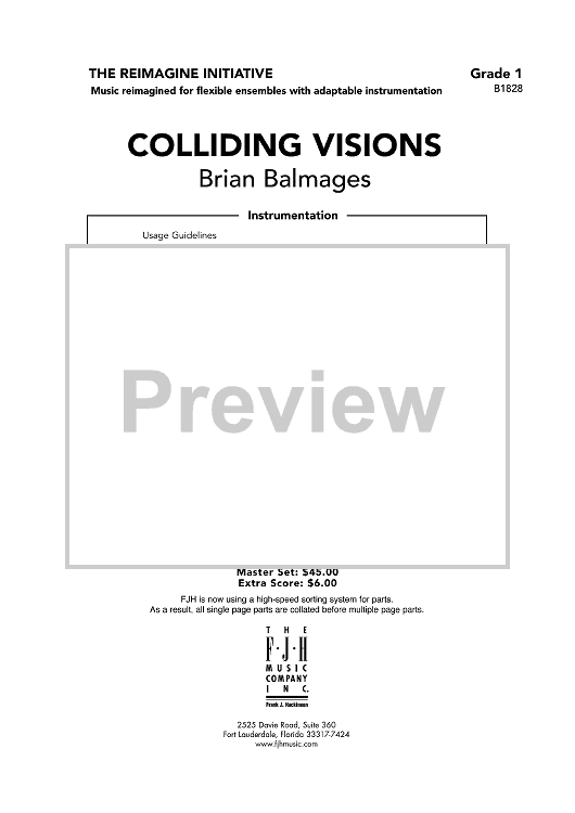Colliding Visions - Score" Sheet Music for Concert Band - Sheet Music Now