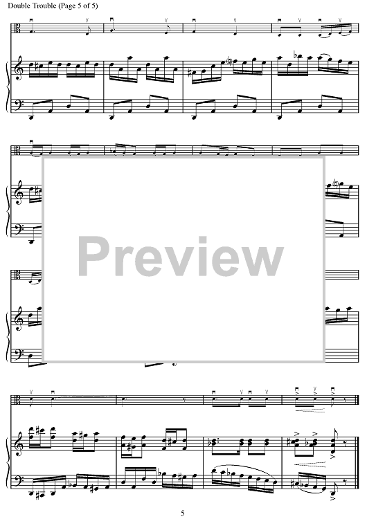 Double Trouble" Sheet Music for Viola/Piano - Sheet Music Now