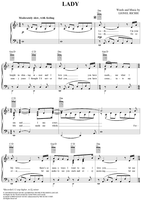 Lady" Sheet Music by Lionel Richie; Kenny Rogers for Piano/Vocal/Chords ...