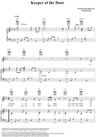Keeper of the Door" Sheet Music for Piano/Vocal/Chords - Sheet Music Now
