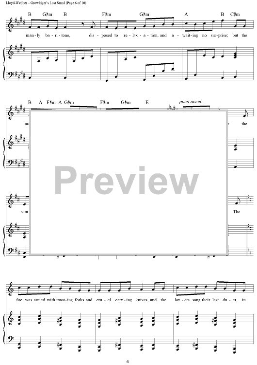 Growltiger's Last Stand" Sheet Music for Piano/Vocal/Chords - Sheet ...