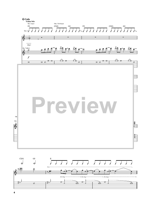 Haunt You Every Day" Sheet Music by Weezer for Guitar Tab - Sheet Music Now