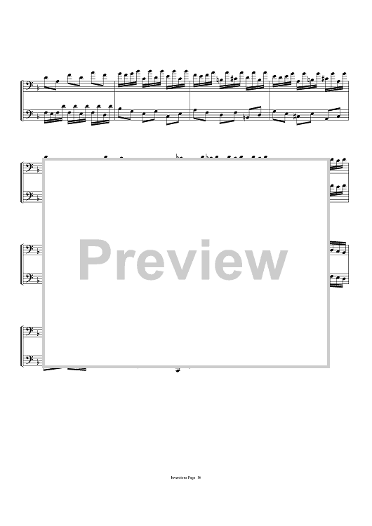 15 Two Part Inventions" Sheet Music for Euphonium/Trombone Duet - Sheet ...