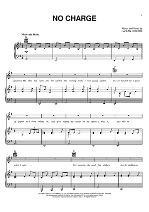No Charge" Sheet Music by Shirley Caesar; Melba Montgomery for Piano ...