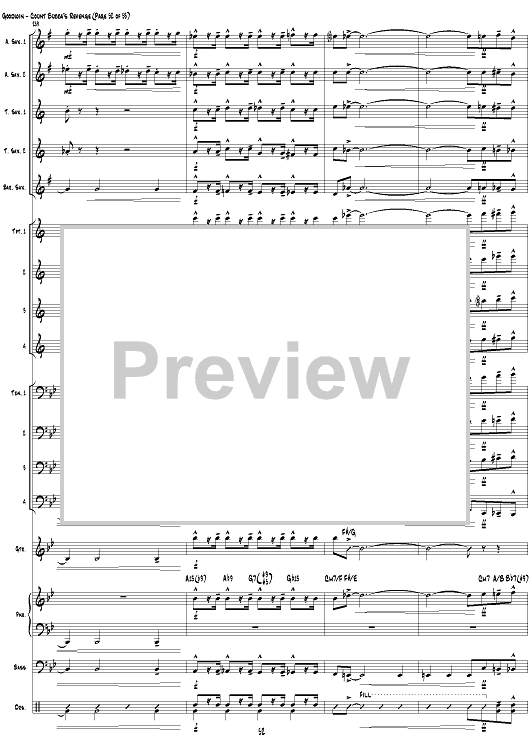 Count Bubba's Revenge - Score" Sheet Music by Gordon Goodwin's Big Phat ...