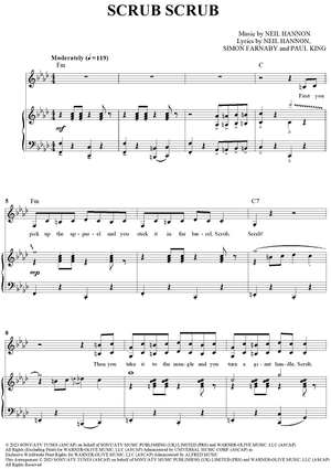 Scrub Scrub - from Wonka" Sheet Music for Piano/Vocal/Chords - Sheet Music Now