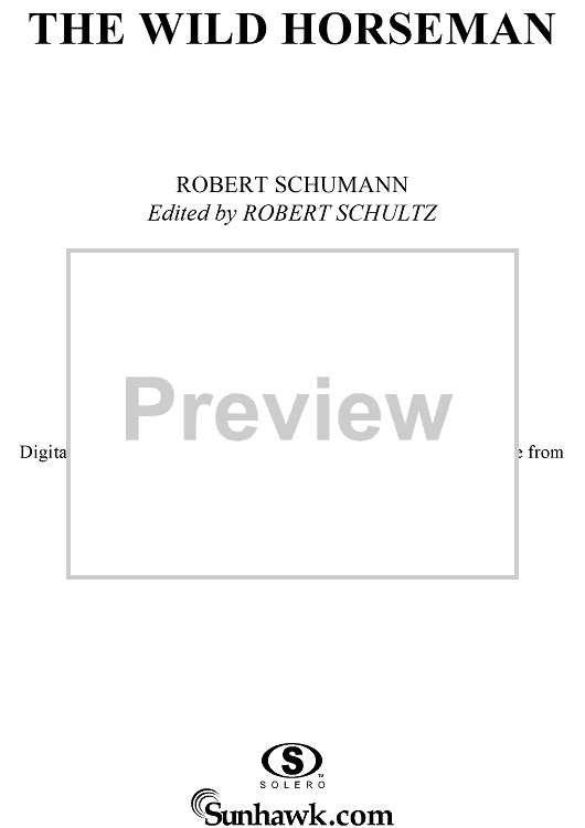 The Wild Horseman" Sheet Music for Easy Piano - Sheet Music Now