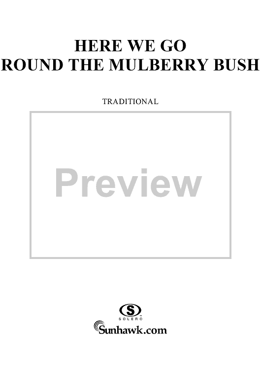 Here We Go 'Round the Mulberry Bush" Sheet Music for Piano/Vocal/Chords ...