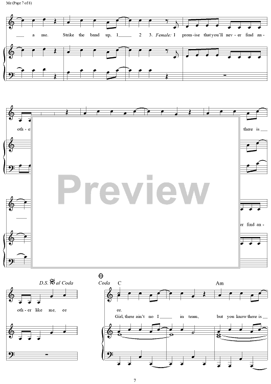 Me!" Sheet Music by Brendon Urie; Taylor Swift for Piano/Vocal/Chords ...