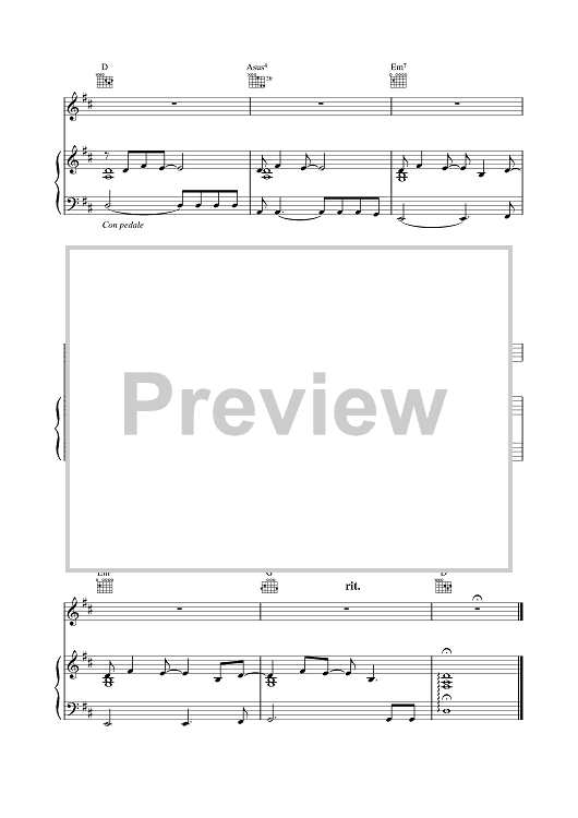 Stop Crying Your Heart Out" Sheet Music by Oasis for Piano/Vocal/Chords ...