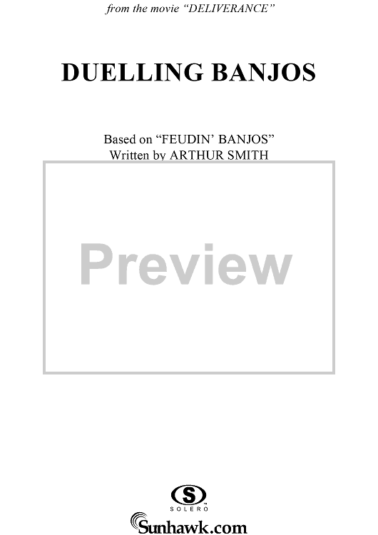 Duelling Banjos" Sheet Music for Piano Solo - Sheet Music Now