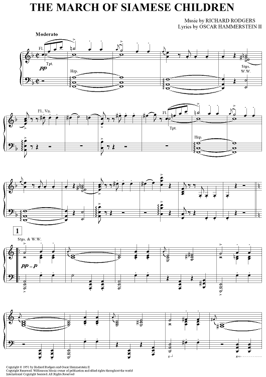 The March of Siamese Children" Sheet Music for Piano Solo - Sheet Music Now