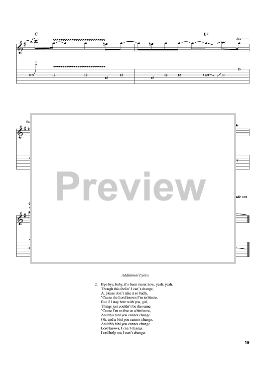 Free Bird" Sheet Music by Lynyrd Skynyrd for Guitar Tab - Sheet Music Now