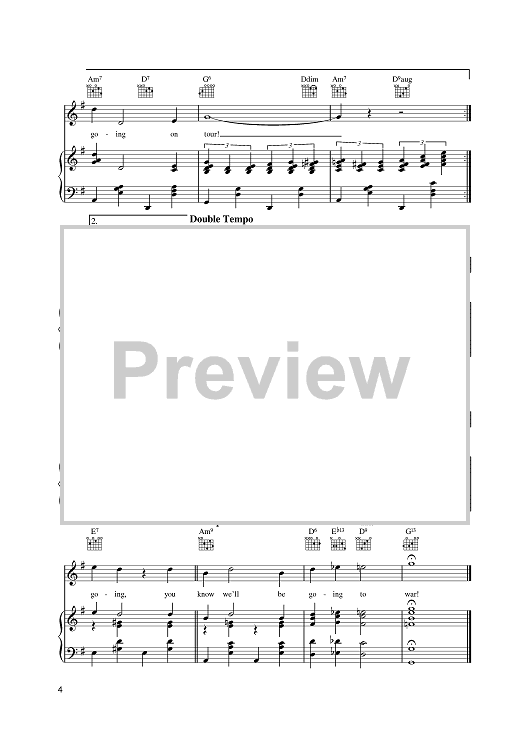 Springtime For Hitler" Sheet Music by Mel Brooks for Piano/Vocal/Chords ...