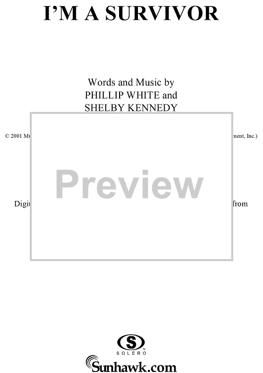 I'm a Survivor" Sheet Music by Reba McEntire for Piano/Vocal/Chords ...
