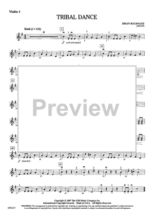 Tribal Dance - Violin 1" Sheet Music for String Orchestra - Sheet Music Now