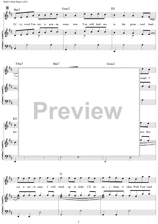 Build A Boat" Sheet Music by Colton Dixon for Piano/Vocal/Chords ...