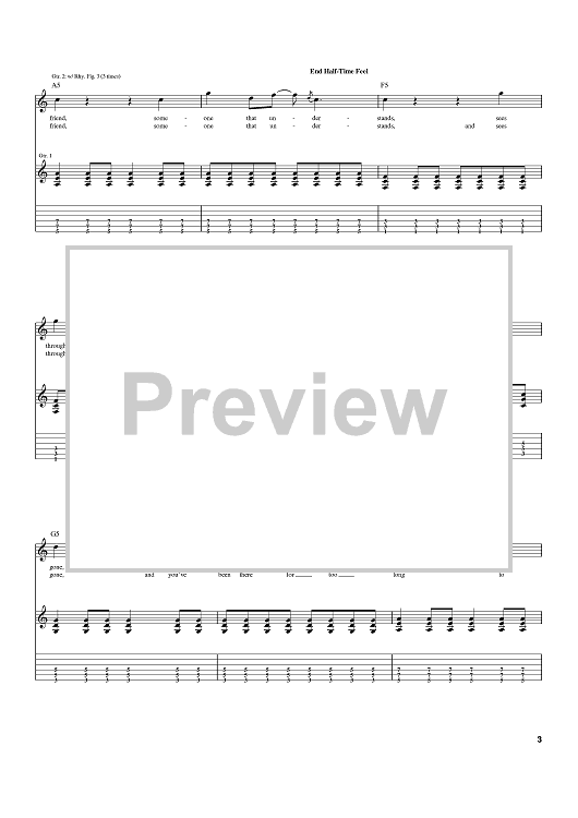Dammit" Sheet Music by blink-182 for Guitar Tab - Sheet Music Now