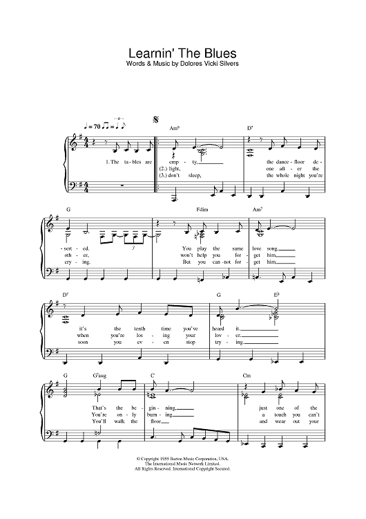 Learnin' The Blues" Sheet Music by Katie Melua for Piano - Sheet Music Now