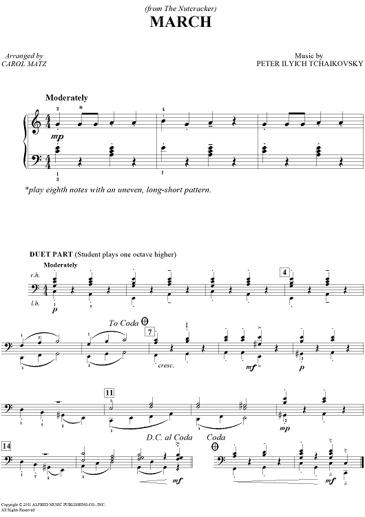 March - from The Nutcracker" Sheet Music for Piano - Sheet Music Now