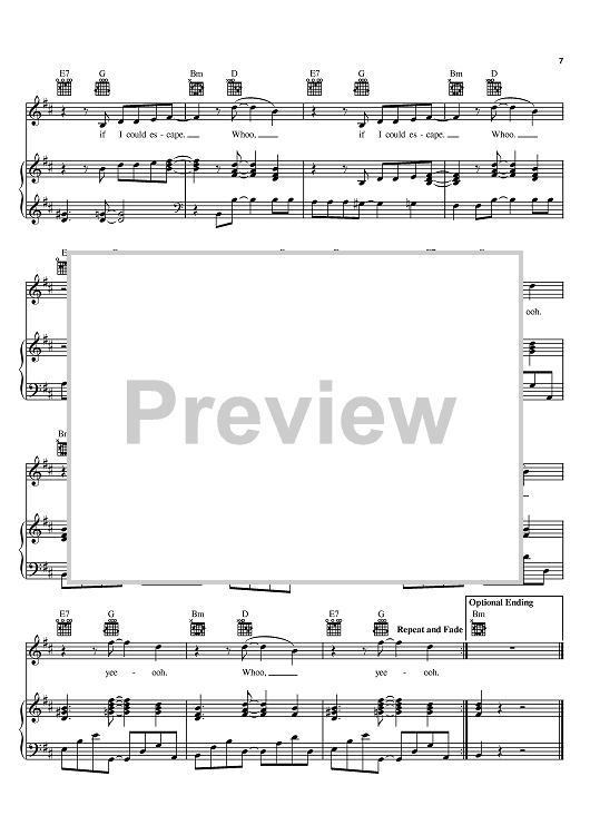 The Sweet Escape" Sheet Music by Akon; Gwen Stefani for Piano/Vocal ...