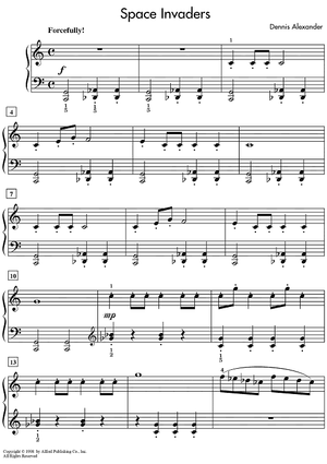 Space Invaders" Sheet Music for Piano Solo - Sheet Music Now