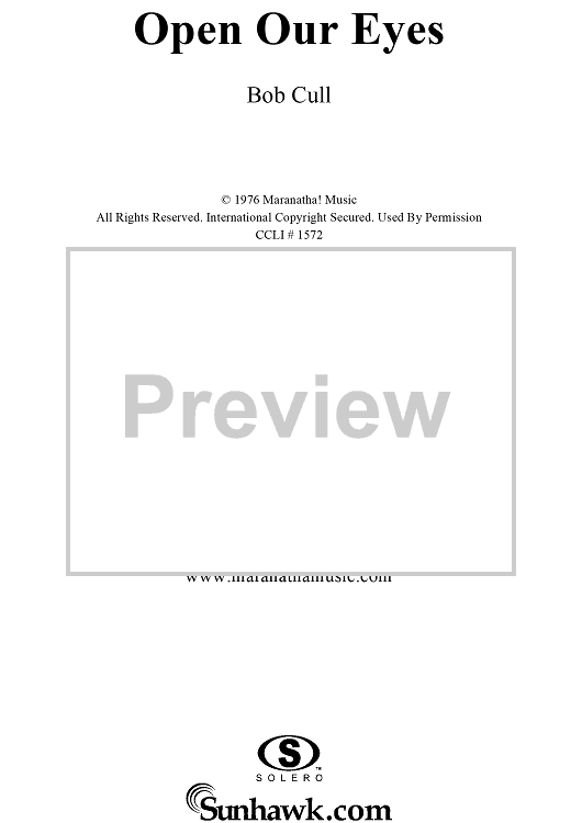 Open Our Eyes" Sheet Music for Piano/Vocal/Chords - Sheet Music Now