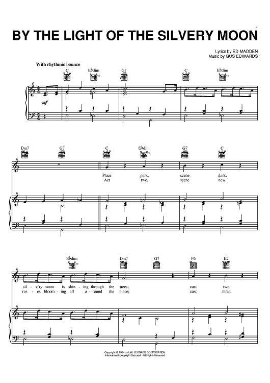 By The Light Of The Silvery Moon" Sheet Music by Doris Day; Little ...