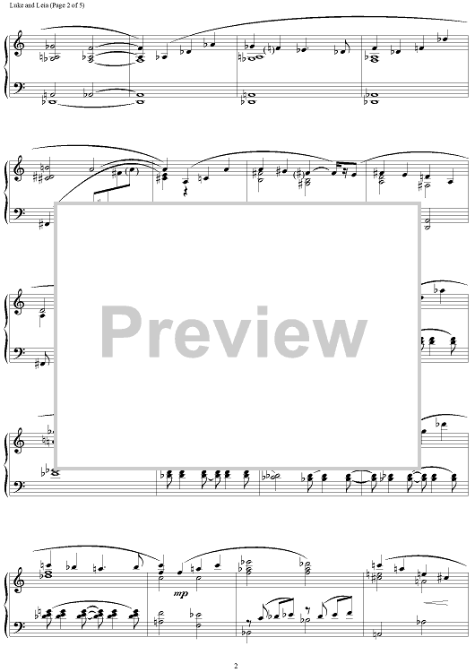 Luke and Leia" Sheet Music for Piano Solo - Sheet Music Now