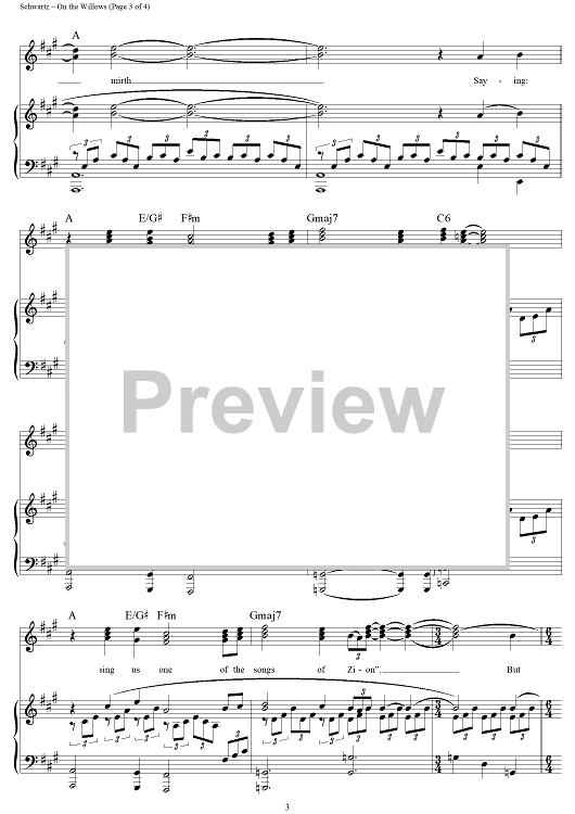 On the Willows" Sheet Music for Piano/Vocal/Chords - Sheet Music Now