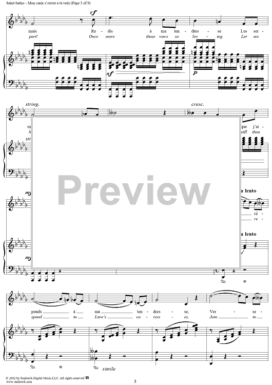 Mon Coeur S'ouvre à Ta Voix, Part 1, No. 9 from Samson et Dalila - fro ...