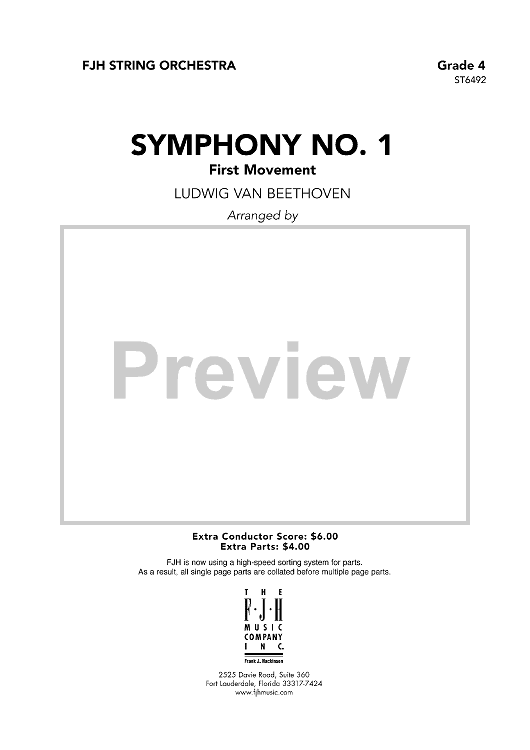 Symphony No. 1 - First Movement - Score" Sheet Music for String Orchestra - Sheet Music Now
