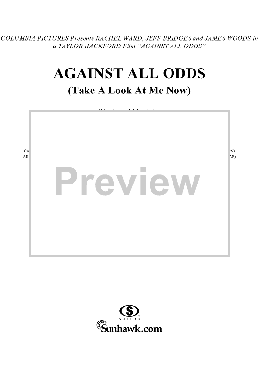 Against All Odds" Sheet Music by Mariah Carey; Phil Collins for Easy Piano/Vocal - Sheet Music Now