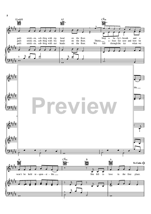 The Freshmen" Sheet Music by The Verve Pipe for Piano/Vocal/Chords ...