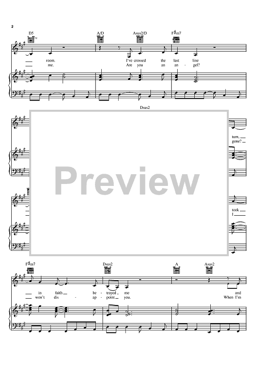 Sweet Surrender" Sheet Music by Sarah McLachlan for Piano/Vocal/Chords ...