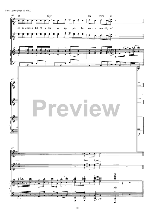 Fixer Upper - from Frozen: The Broadway Musical" Sheet Music for Piano ...