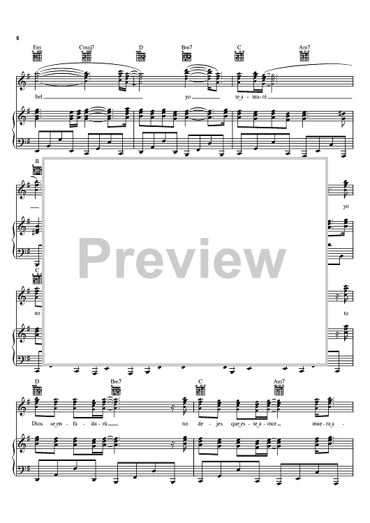 Isabel" Sheet Music by Il Divo for Piano/Vocal/Chords - Sheet Music Now