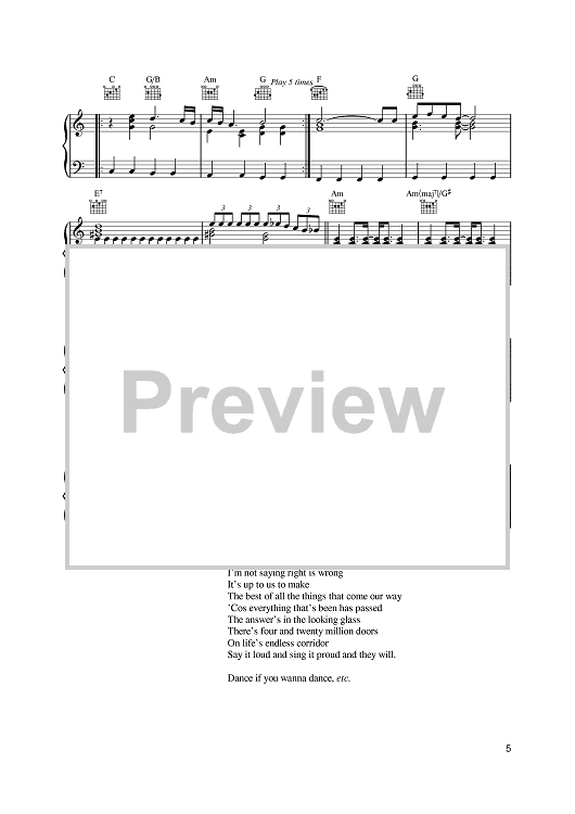The Masterplan" Sheet Music by Oasis for Piano/Vocal/Chords - Sheet ...